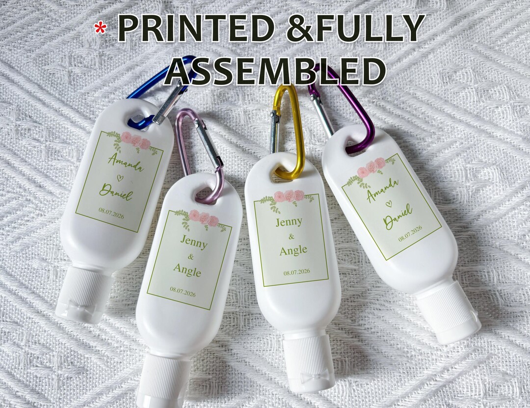 Custom Wedding Sunscreen Favors – Personalized Mini SPF Bottles With ...