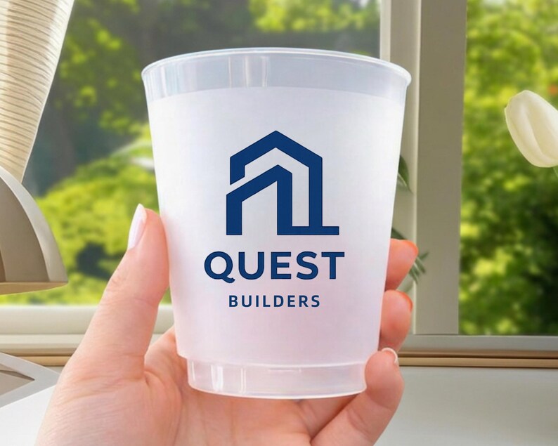 Custom Logo Frosted Plastic Cups, Corporate Event Cups, Business Logo ...