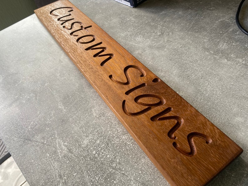 Custom Personalised Wooden Signs - Range of Hardwoods, Finish and ...