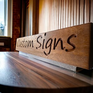 Custom Personalised Wooden Signs - Range of Hardwoods, Finish and ...