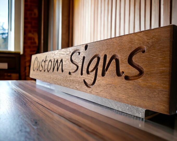 Custom Personalised Wooden Signs - Range of Hardwoods, Finish and ...