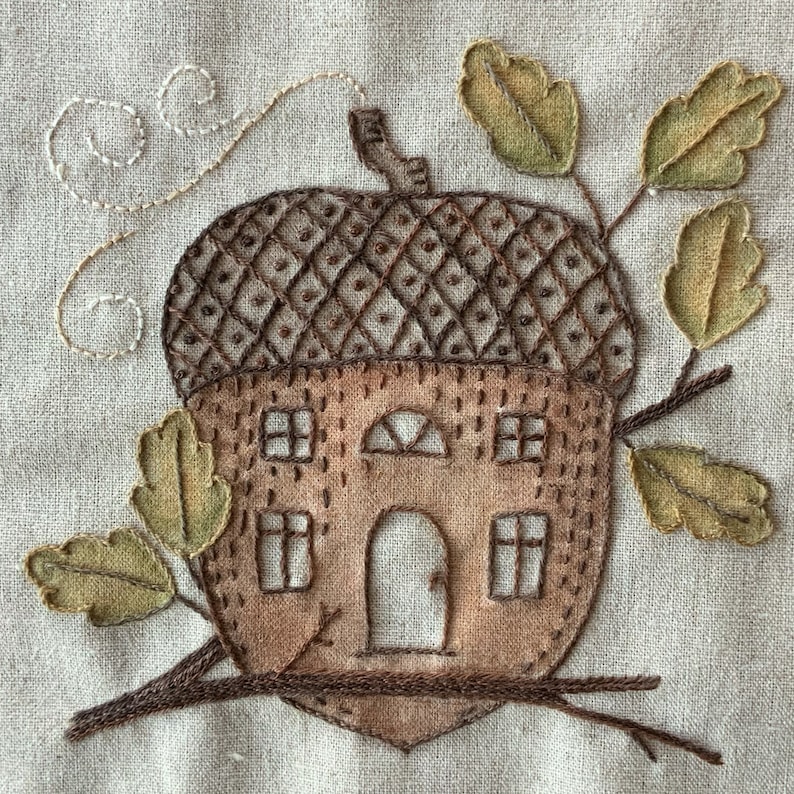 78 Little Oak Cottage Hand Embroidery PDF Pattern - Etsy