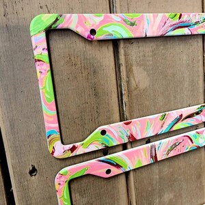 License Plate Frame Fine Art Original Painting Abstract Contemporary ...