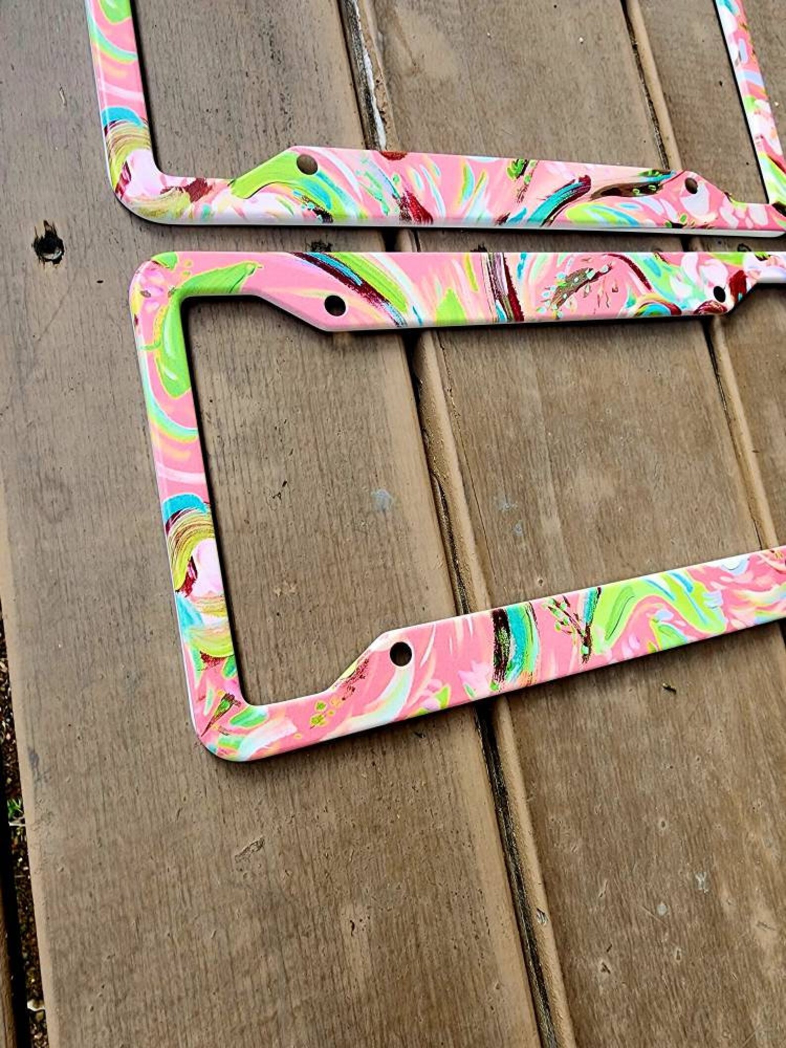 License Plate Frame Fine Art Original Painting Abstract Contemporary ...