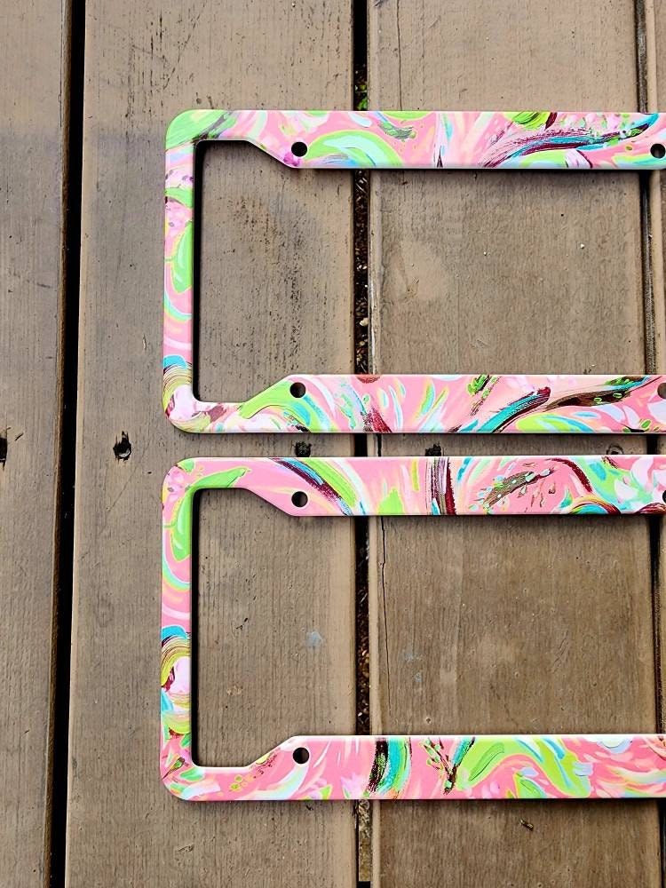 License Plate Frame Fine Art Original Painting Abstract Contemporary ...