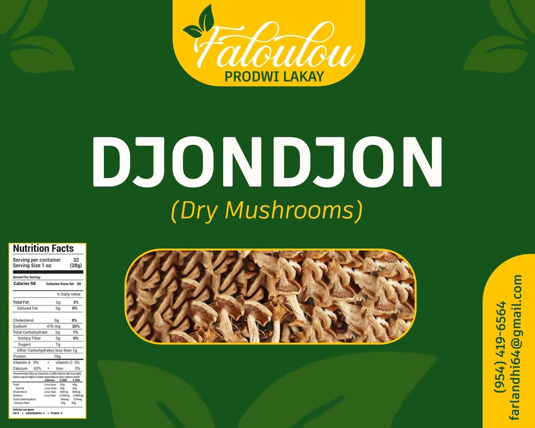 Authentic Haitian Djondjon | Black Mushroom Rice Mix | Traditional ...