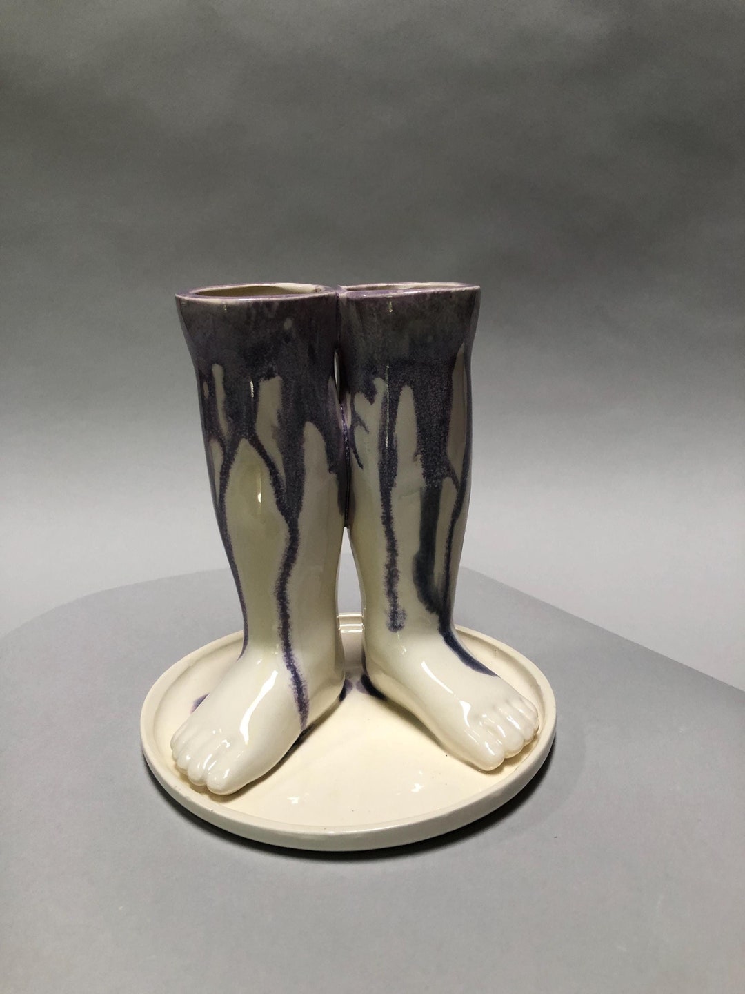 Ceramic Doll Leg Vase - Etsy