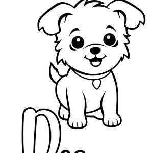 Printable Kids Alphabet Coloring Book and Letter Writing Guide (digital ...