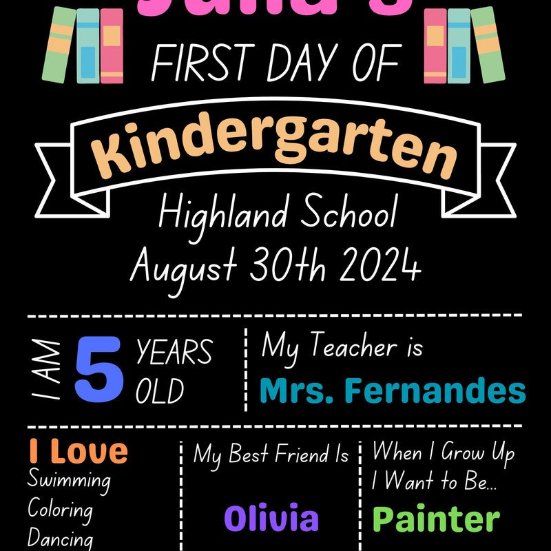 Editable School Sign - Etsy