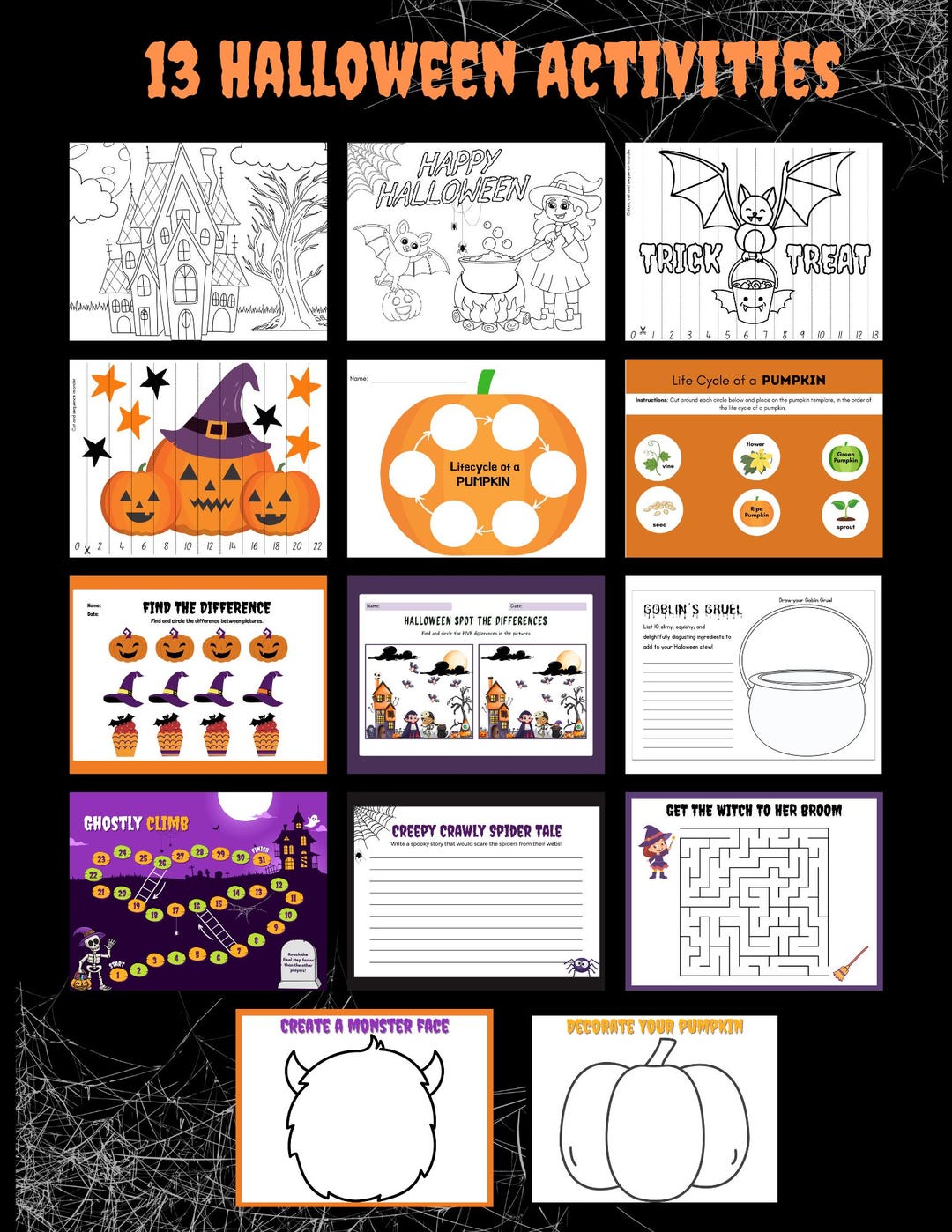 13 Fun Halloween Activities for Kids Perfect for Home, School, Daycare ...
