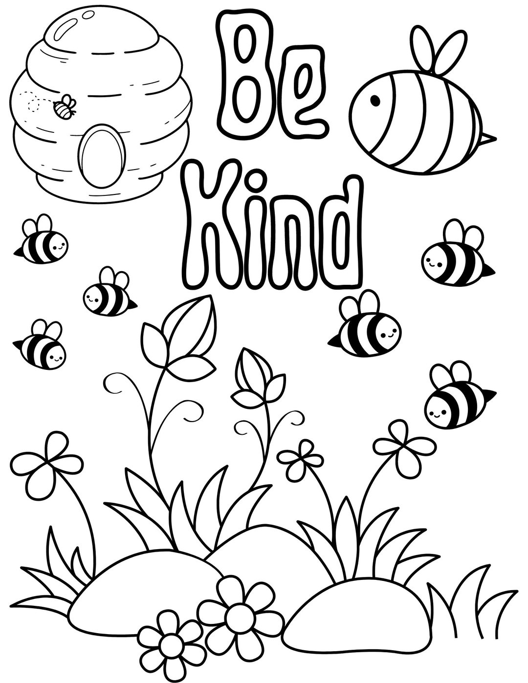 Kid's Kindness Coloring Pages - 10 Pages of Fun, Educational Printable ...