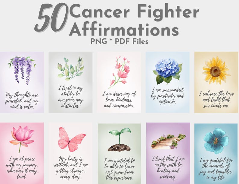 50 Affirmations for Cancer Fighters | Cancer Warriors L Watercolor ...
