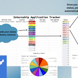Internship Application Tracker- College/university Students - Etsy