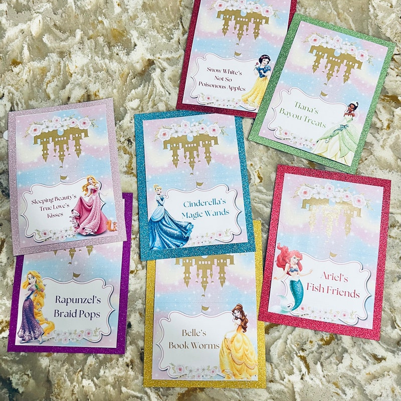 Princess Food Labels - Etsy