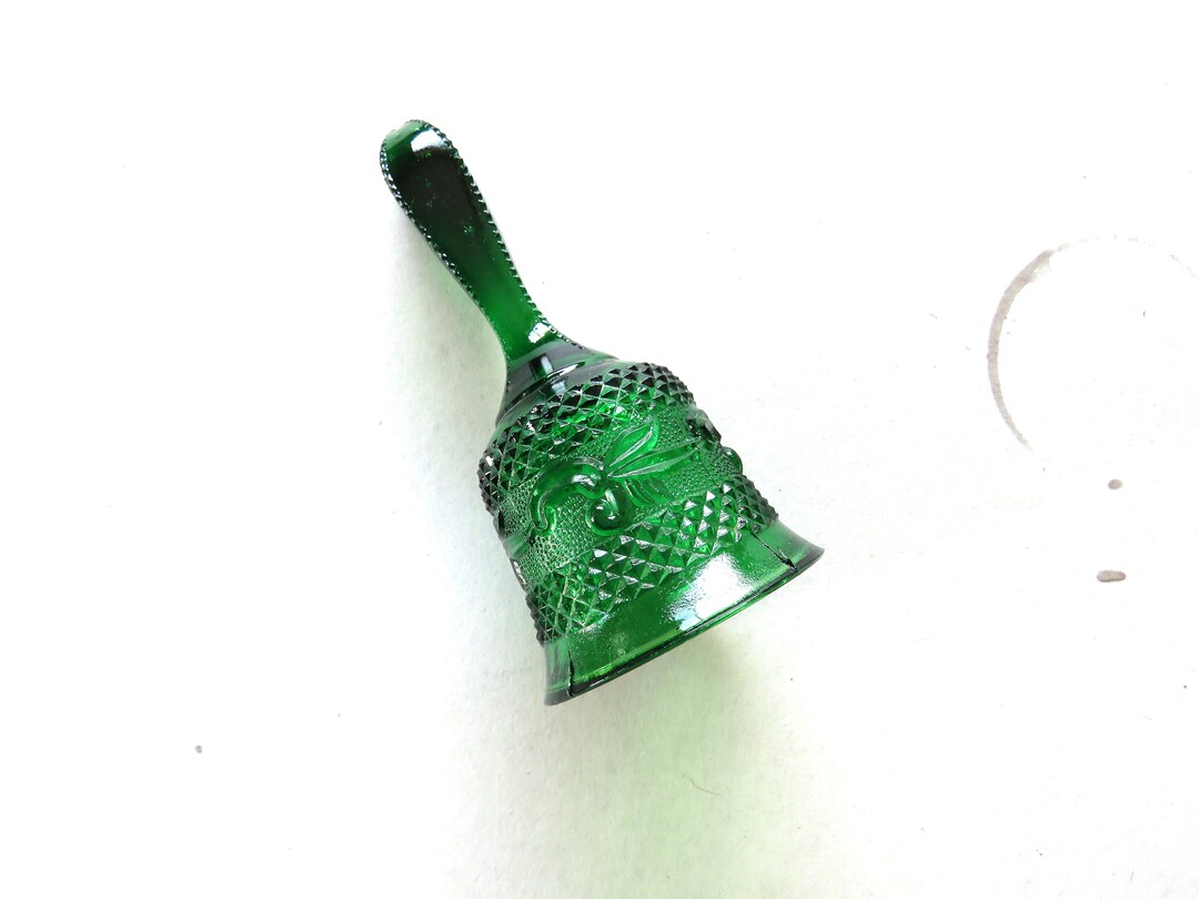 Vintage Green Glass Bell Made in Italy/household Colored-glass ...