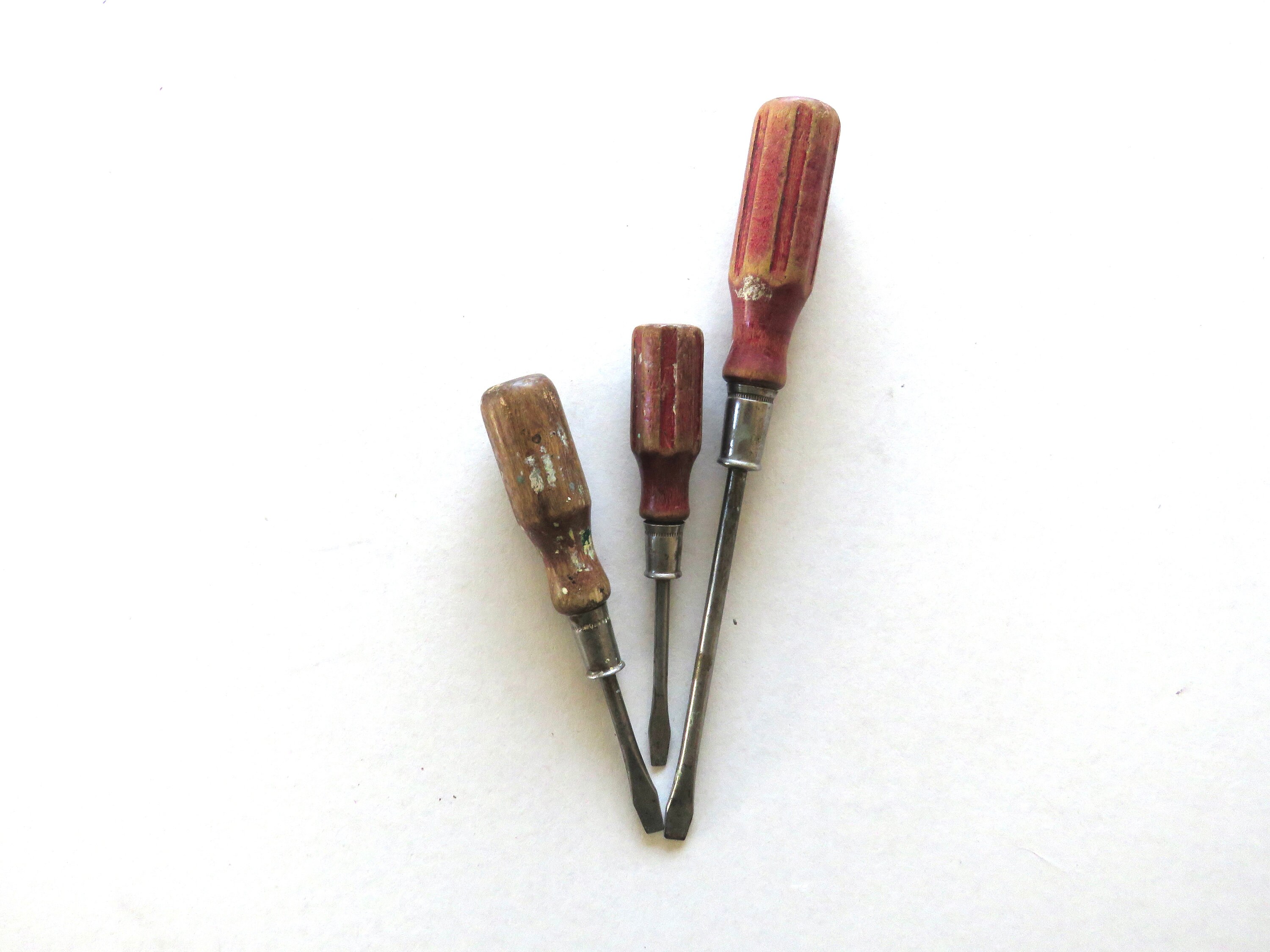 Vintage Screwdriver With Wood Handle Long Midcentury Tools - Etsy