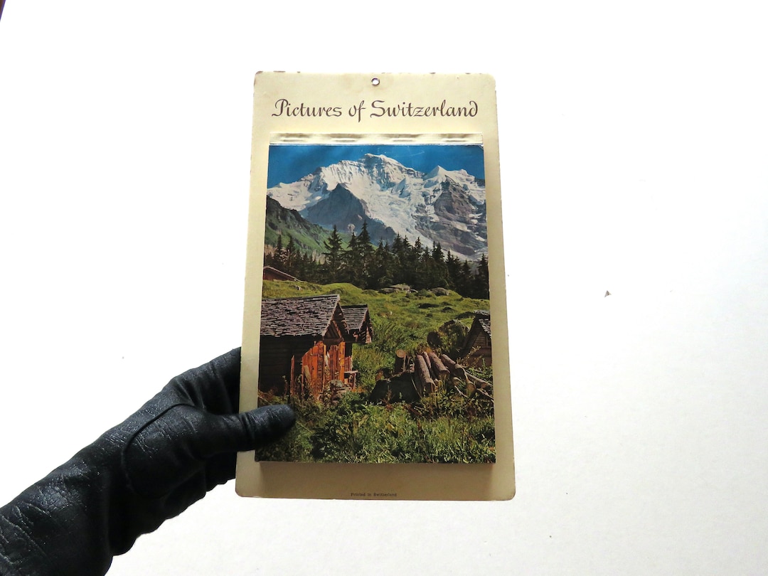Vintage 'pictures of Switzerland' 1953 Litho Print Colorful Calendar ...