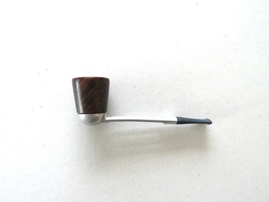 Vintage Falcon Metal Pipe With Removable Rusticated Wooden Bowl Made in ...