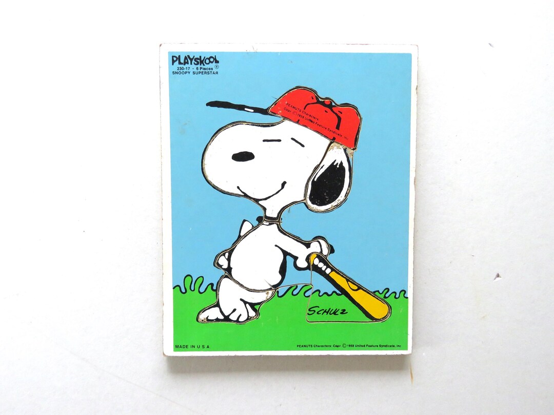 1958 Snoopy Puzzle Superstar 230-17 Playskool Peanuts Superstar ...