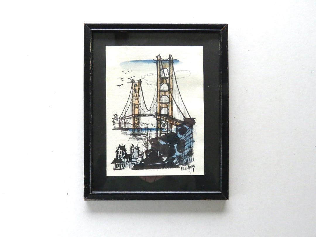 Vintage San Francisco Scene Etching by John Irwin Friedman City of ...