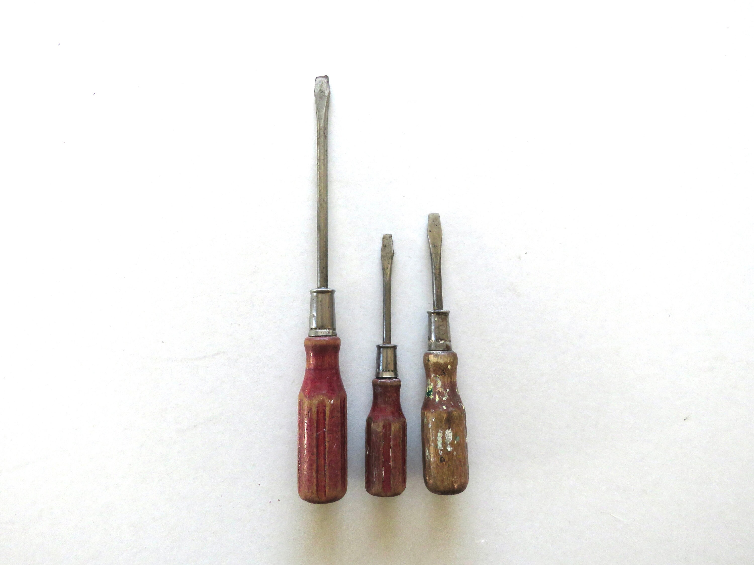 Vintage Screwdriver With Wood Handle Long Midcentury Tools - Etsy