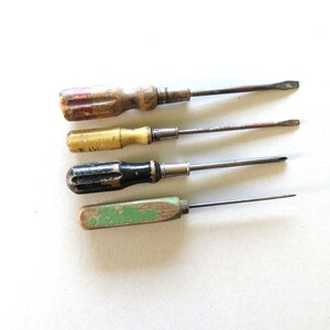 Vintage Screwdrivers With Wood Handle Set of 4 Made in USA - Etsy
