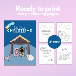 El Primer Libro Para Colorear De Navidad - Imprimible - Etsy