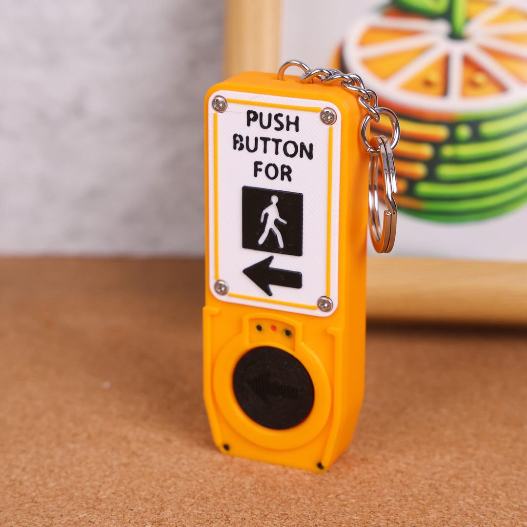 Talking Crosswalk Signal Keychain With Sound 3D Printed Traffic Light ...
