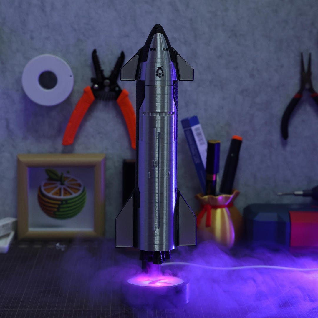 Spacex Starship Rocket Humidifier PLA 3D Printed Lunching Humidifier ...