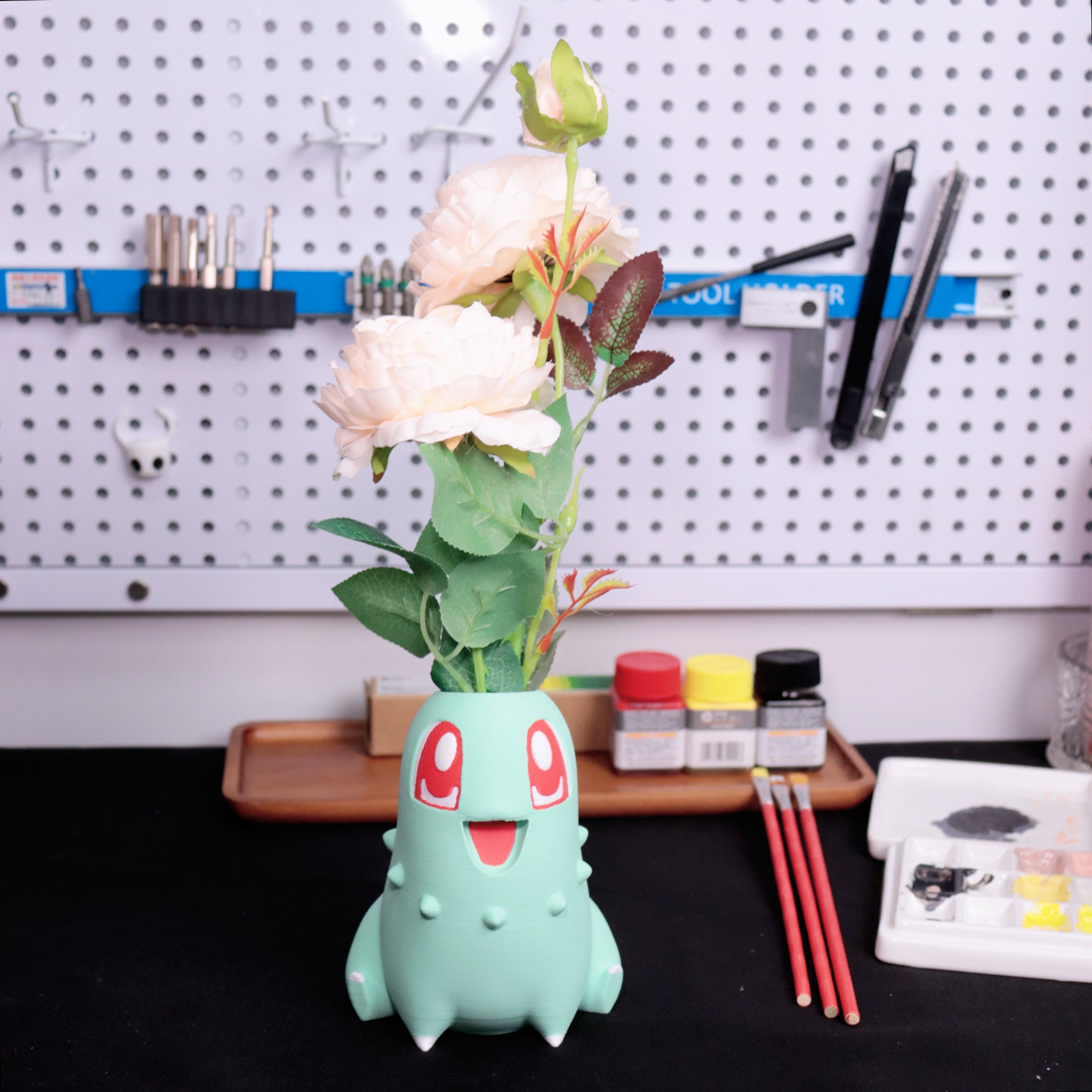 Chikorita Planter Adorable Pokemon Succulent Planter, 3D Printed ...