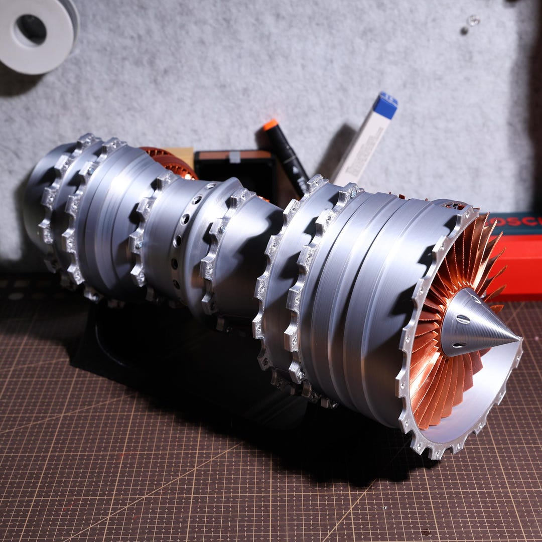 3D Printed Large Turbofan Engine Model DIY Kit, Desk Table Decor ...