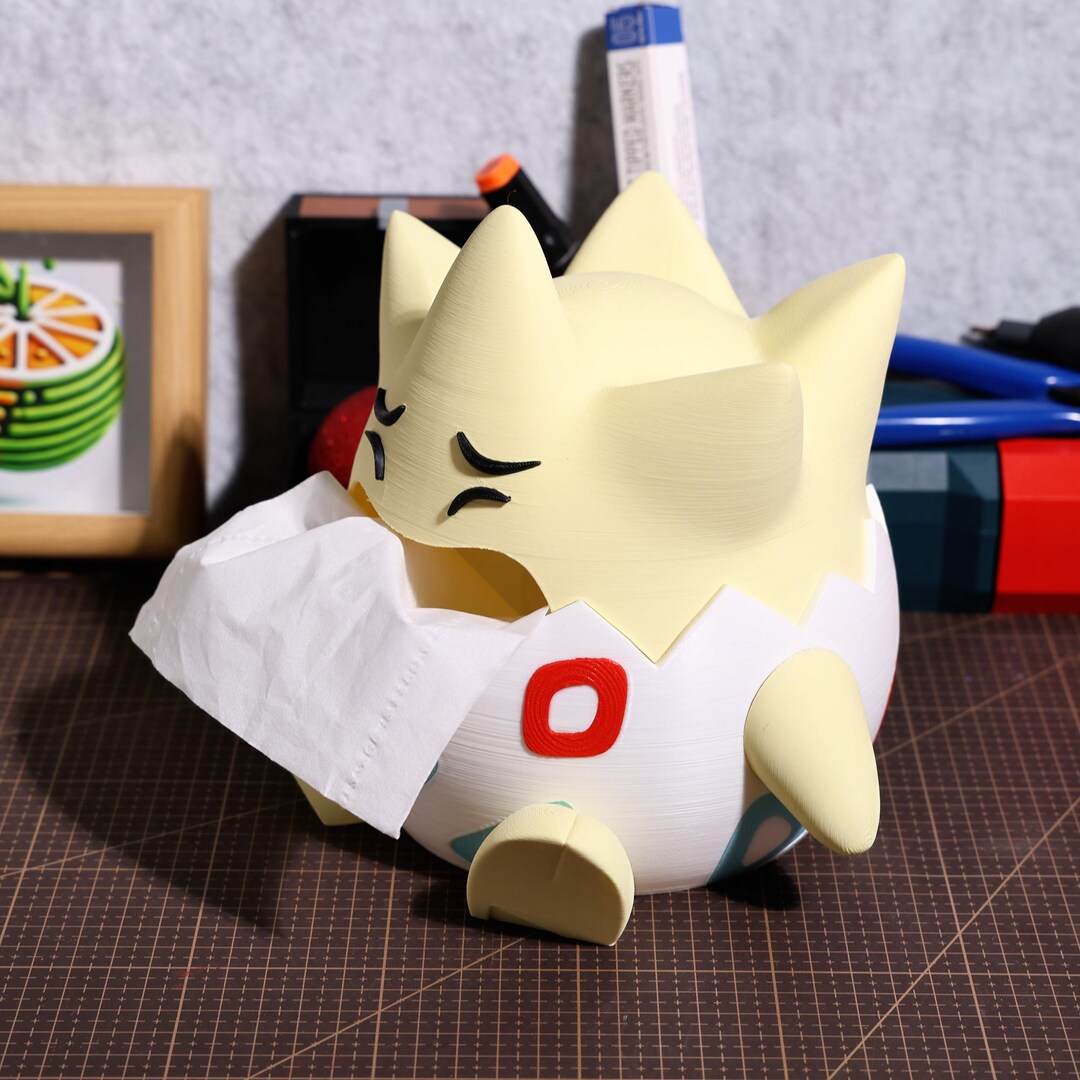 Cute 3D Printed Tissue Box, Home and Office Decor for Anime and Gaming ...