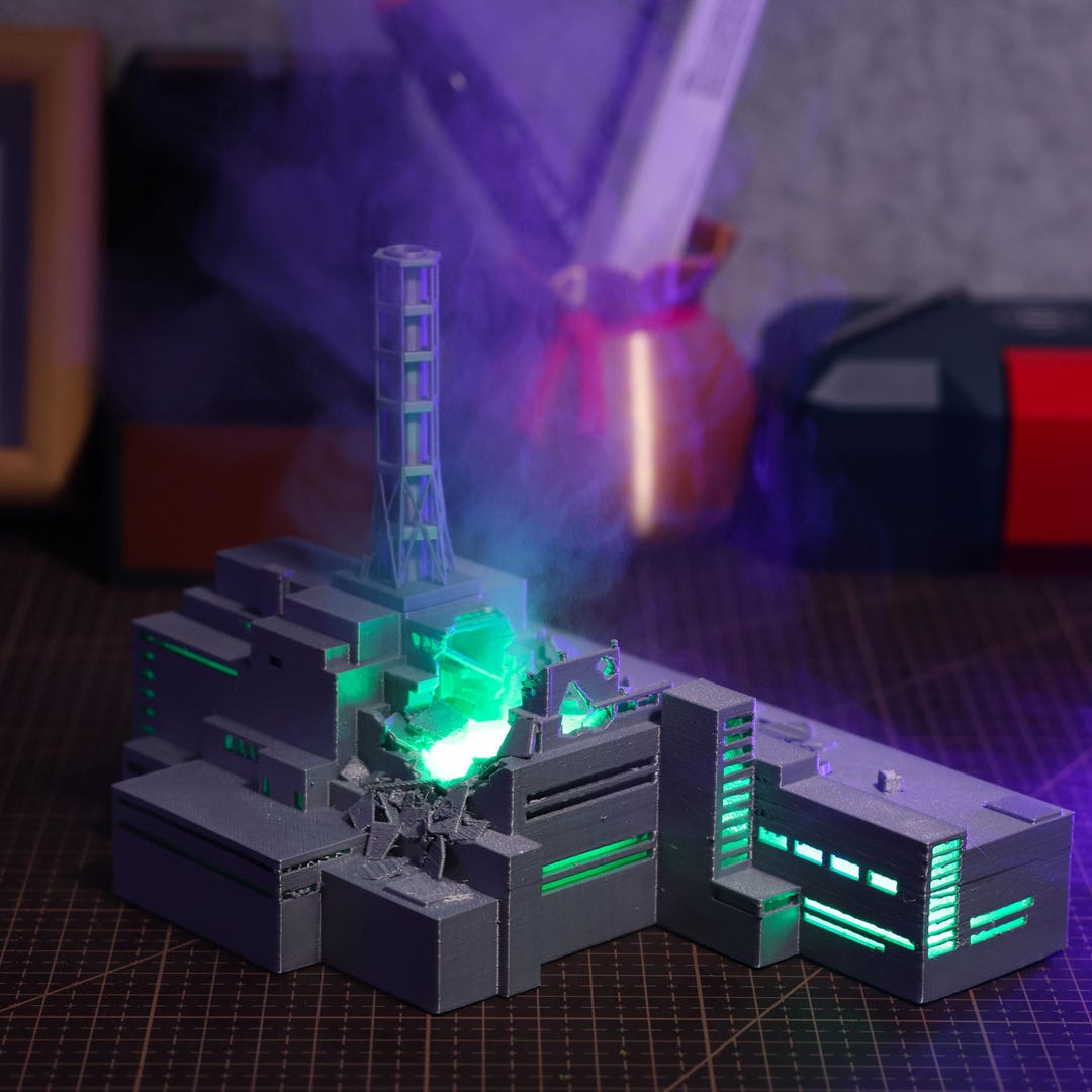 Chernobyl Disaster Model Humidifier USSR CCRP Desk Decor With LED Glow ...