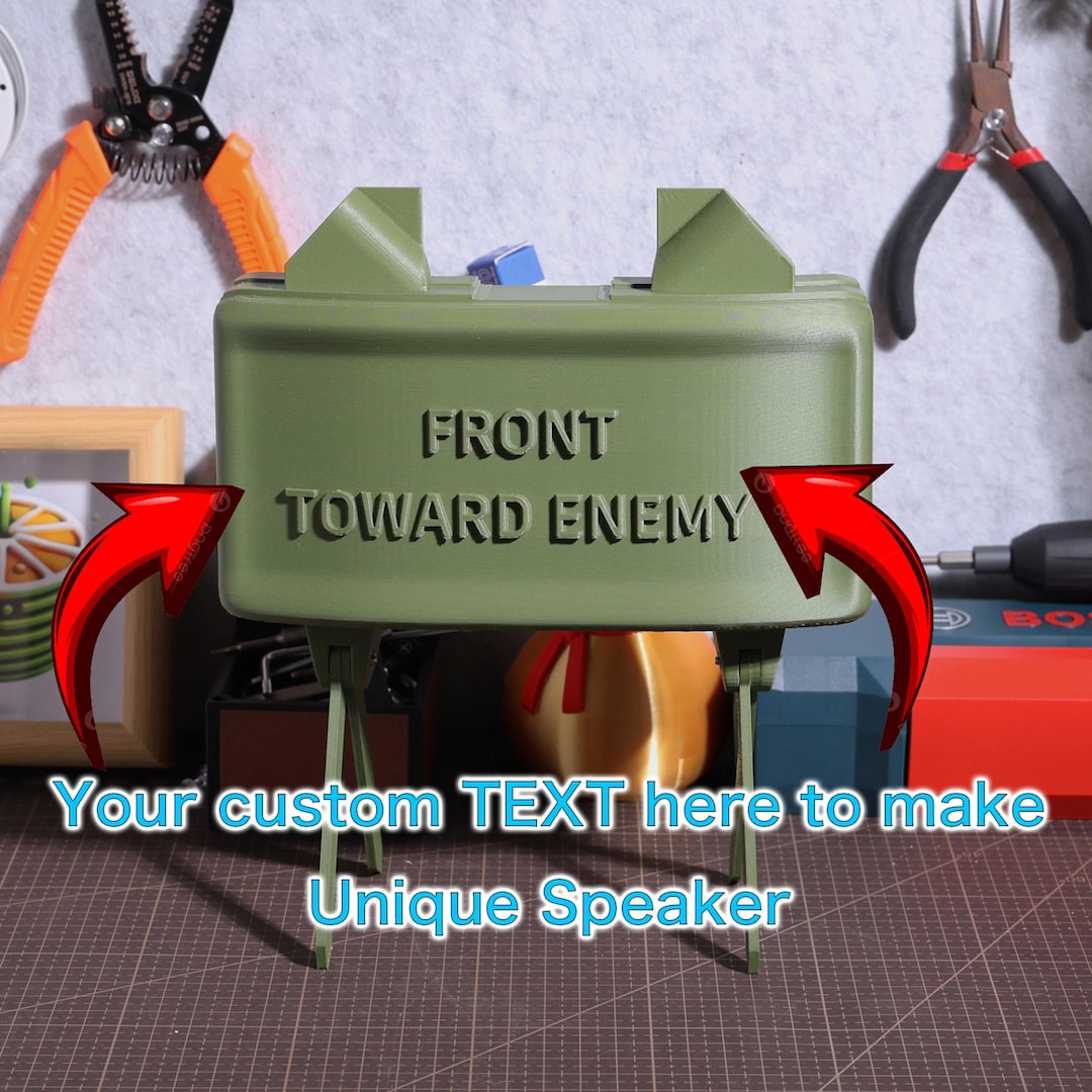 M18A1 Claymore Mine Speaker Bluetooth Audio Device 3D Printed, Powerful ...