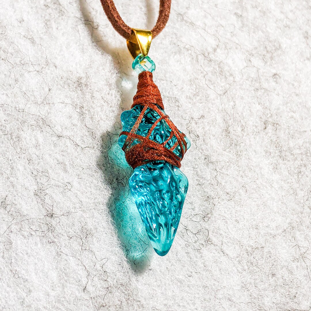 Final Fantasy XIV Crystal Pendant DIY Kit Necklace Blue-green Resin ...