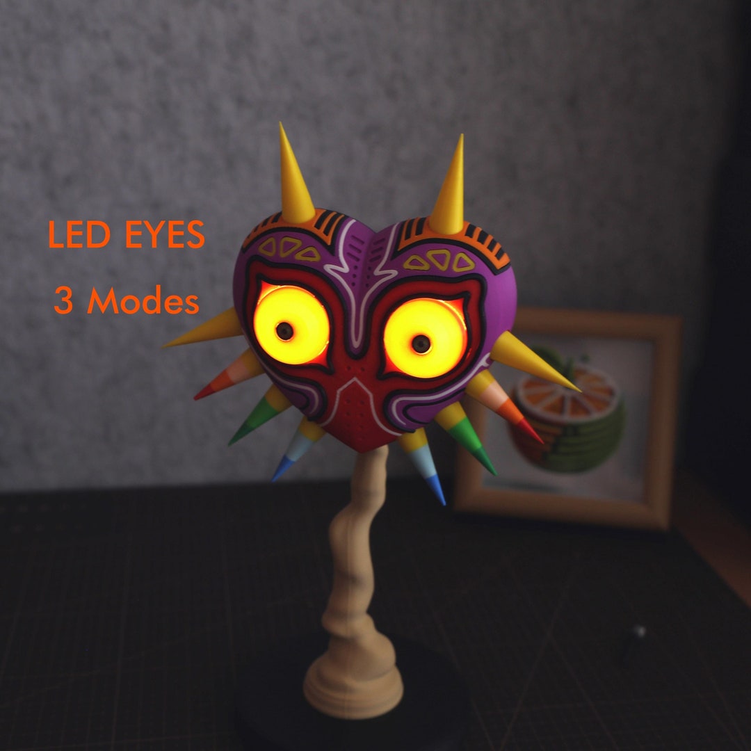 Majora’s Mask Zelda LED Light Lamp, 3D Printed PLA Glowing Table Decor ...