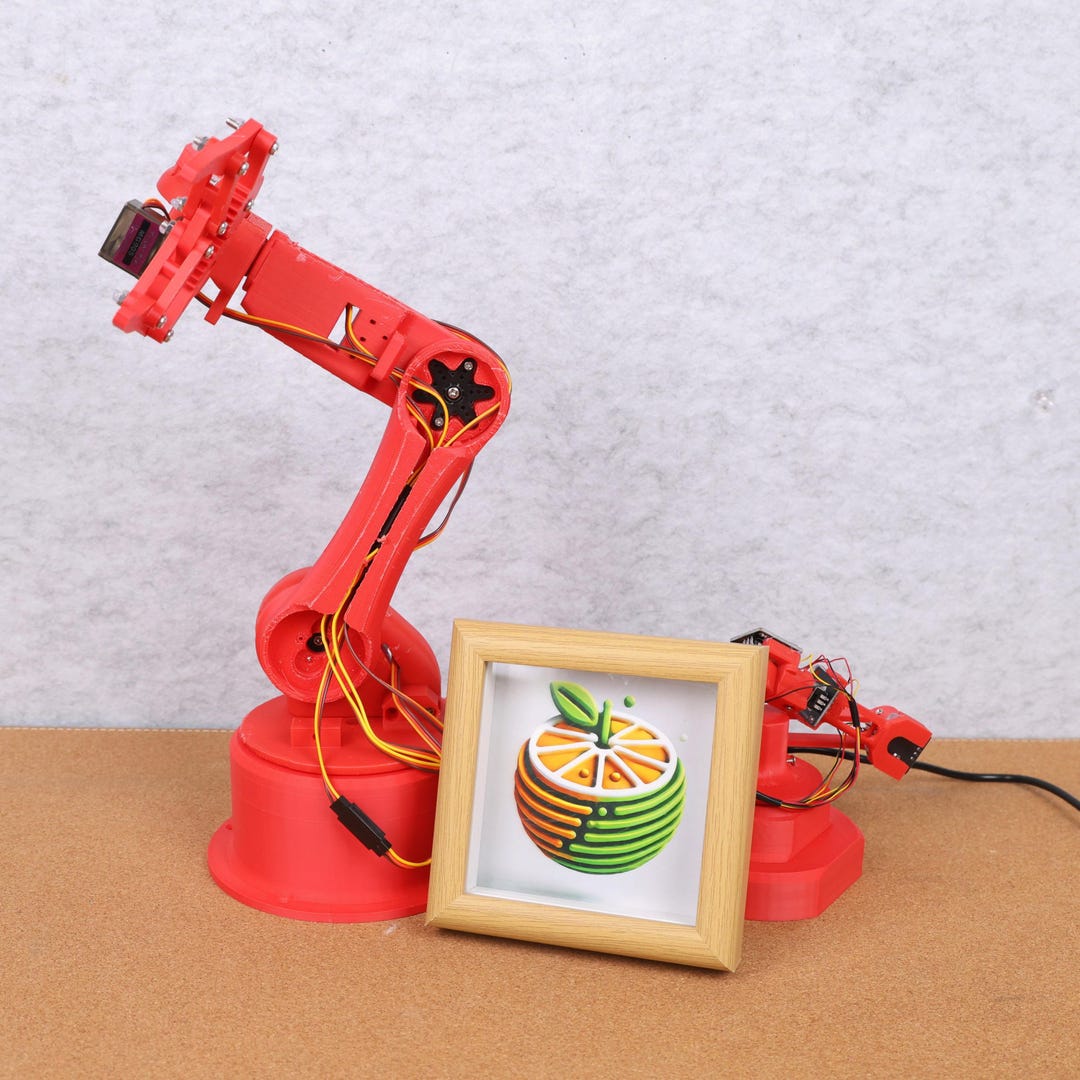 6 Axis Robotic Arm Kit Pre Assembled With Motion Recording STEM Toy for ...