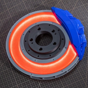 Brake Disc LED Lamp Racing Rotor Light Red Glow Button Color Changing ...