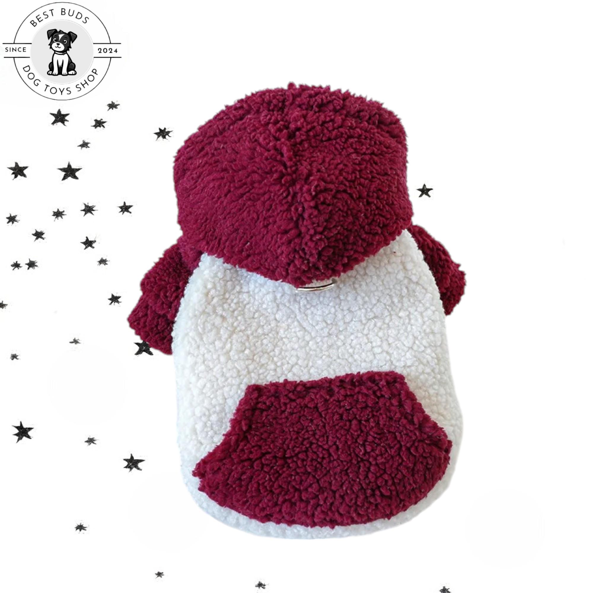 Berber Fleece Dog Hoodie With Buckle – Warm Winter Sweater for Small ...