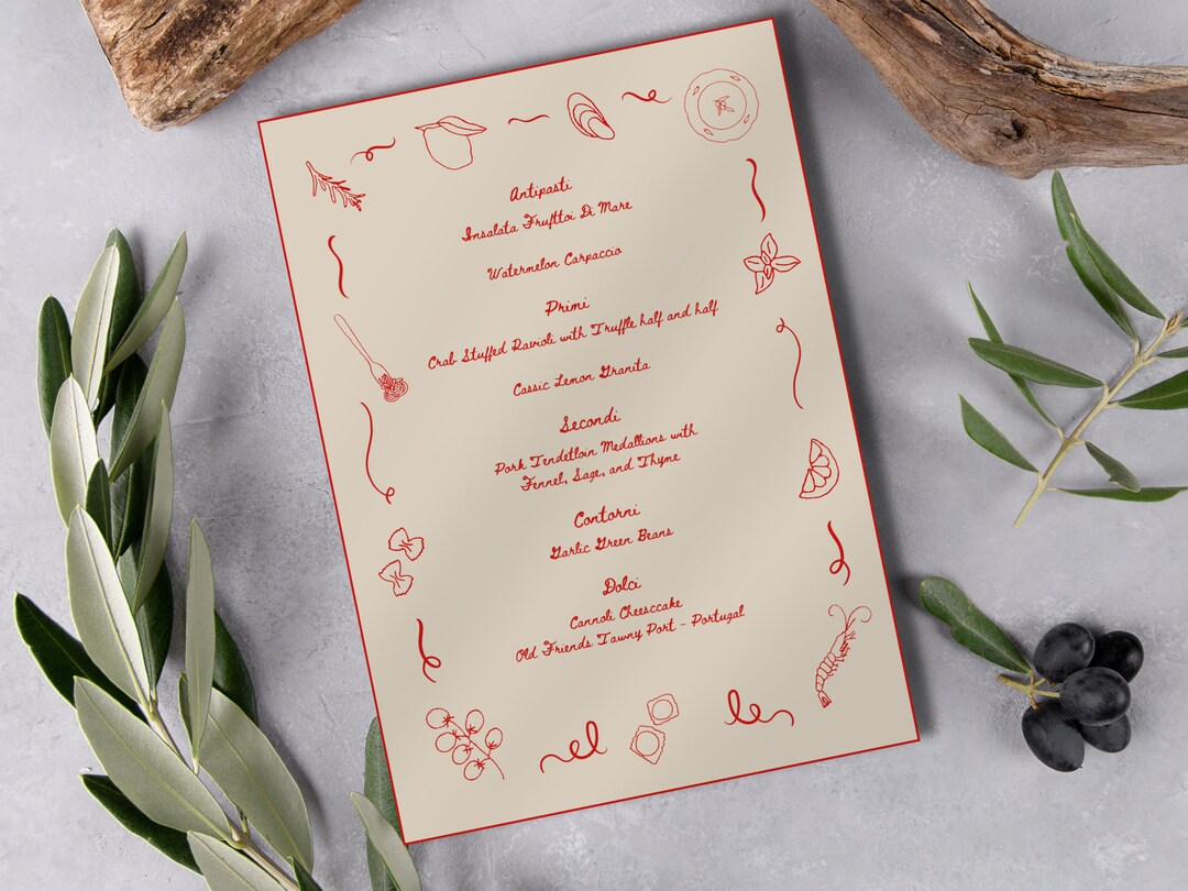 Italian Party Menu Template Hand drawn Food Drink Lists Designs italian-party-menu-template-hand-drawn-food-drink-lists-designs