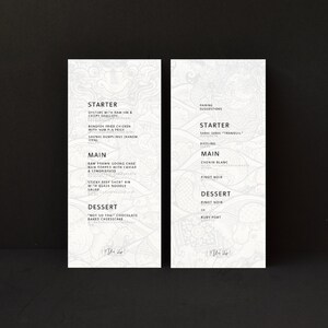 Thai Style Menu Template, Fine Dining Menu Cards, Dinner Party ...