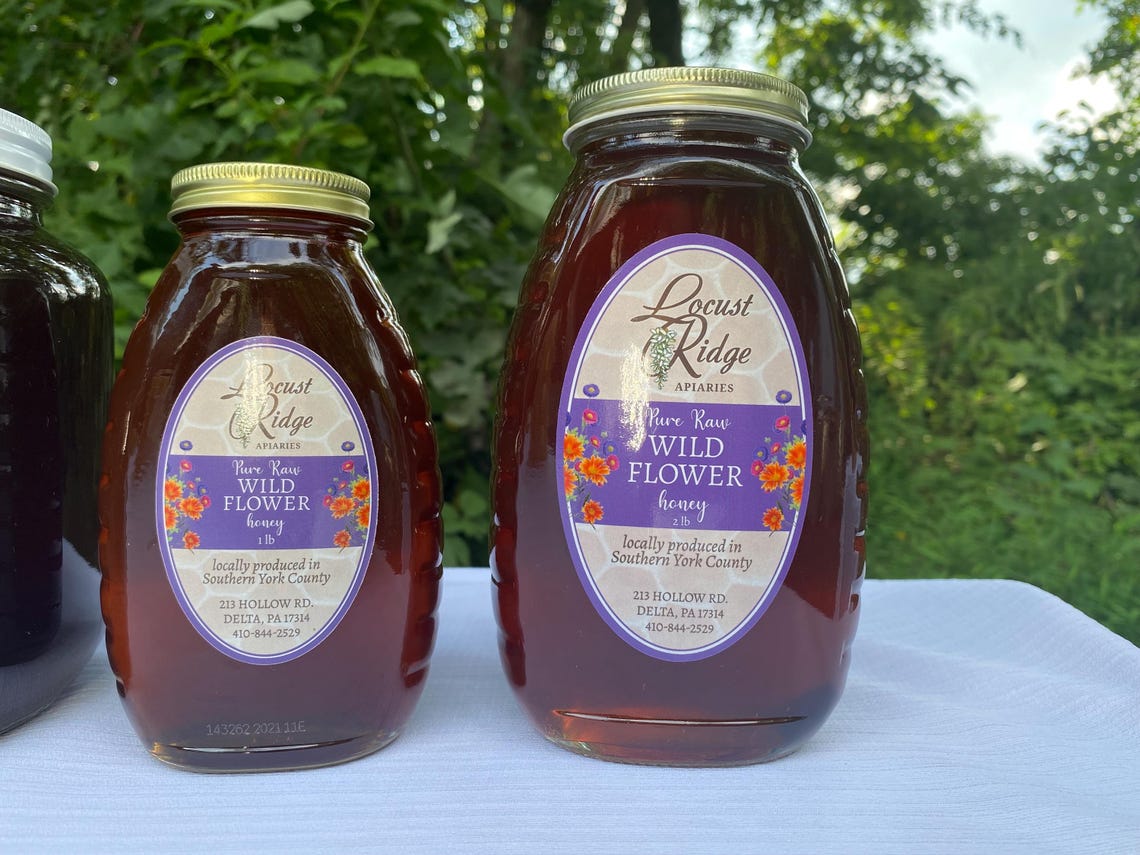 Pure Raw Wildflower Honey / by Local Amish Farm in Pennsylvania/ Free ...
