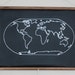 Chalkboard World Map SMALL SIZE // Travel Map // Geography - Etsy