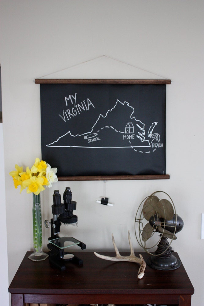 Chalkboard State Maps // Custom State Map Decor // 50 States ...