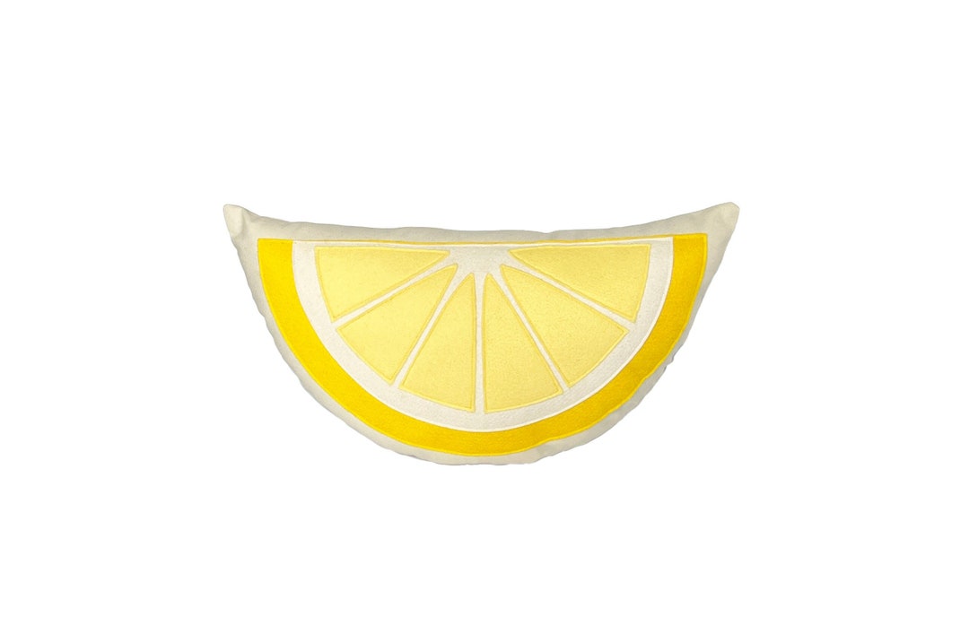 Lemon Pillow / Citrus/ Yellow Pillow / Fruit Pillow / Lemon Wedge ...