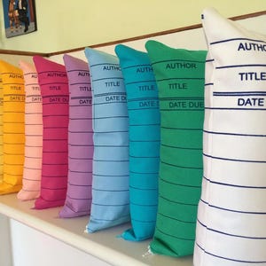 Library Card Pillows // Librarian Gift // Reading // Book Lover ...