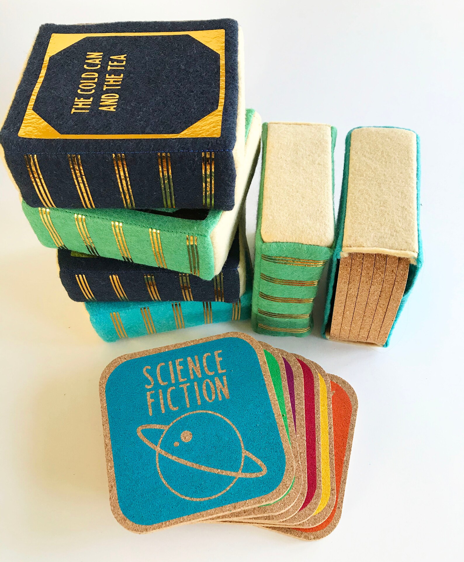 Library Genre Coasters Set of 6 / Librarian / Librarian Gift | Etsy