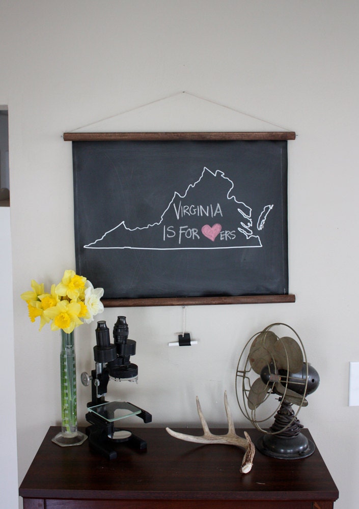 Chalkboard State Maps // Custom State Map Decor // 50 States | Etsy