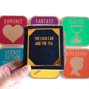 Library Genre Coasters - Set of 6 / Librarian / Librarian Gift / Book ...