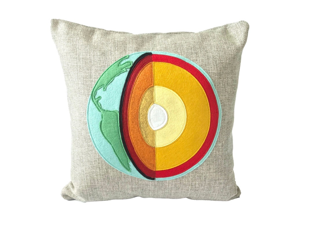 Earth Cross Section Pillow / Geology / Geologist / Scientist Pillow ...